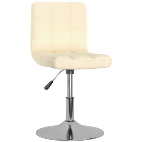 Silla de comedor giratoria tela color crema