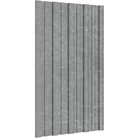 Panel para tejado acero galvanizado plata 36 unidades 80x45 cm