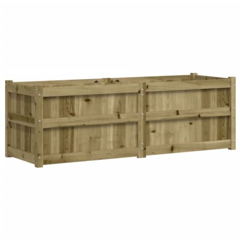Jardinera de madera de pino impregnada 150x50x50cm