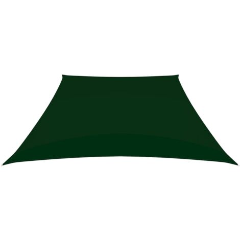 Toldo de vela tela oxford trapecio verde oscuro 2/4x3 m