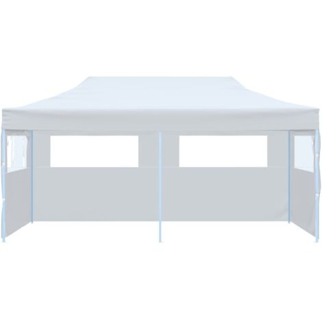 Carpa de fiestas plegable paredes laterales acero 3x6 m