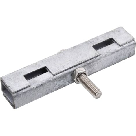 Conector de enrejados en U para jardín 10 sets plateado