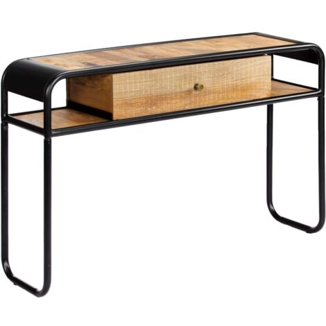Mesa consola de madera maciza de mango 118x30x75 cm