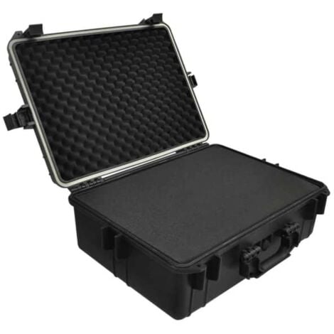 Maletín rígido de transporte negro con espuma 35 litros