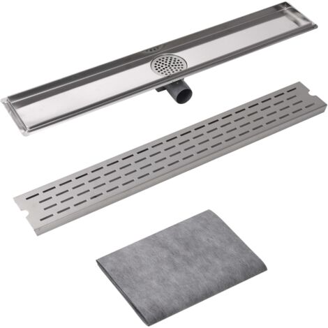 Desagüe lineal de ducha 830x140 mm acero inoxidable