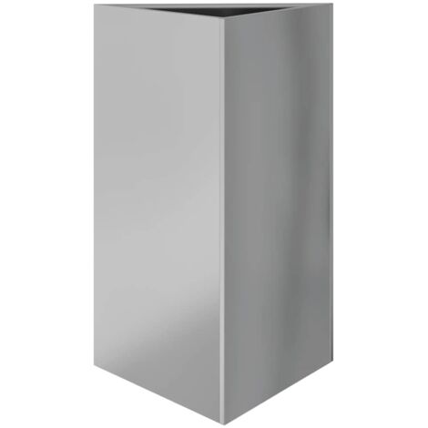 Jardinera triangular acero galvanizado 50x43x75 cm