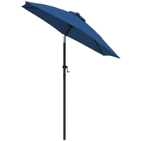 Sombrilla de aluminio azul 200x224 cm