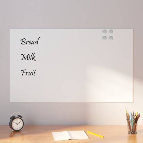 Pizarra magnética de pared vidrio templado 100x60 cm