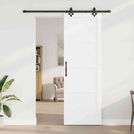 Puerta Corredera Manual y negro 78 x 232 cm