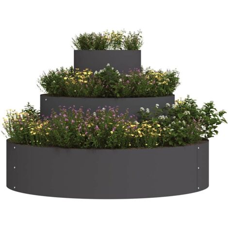 Maceta para Jardín Negro 90 x 90 x 20 cm Acero
