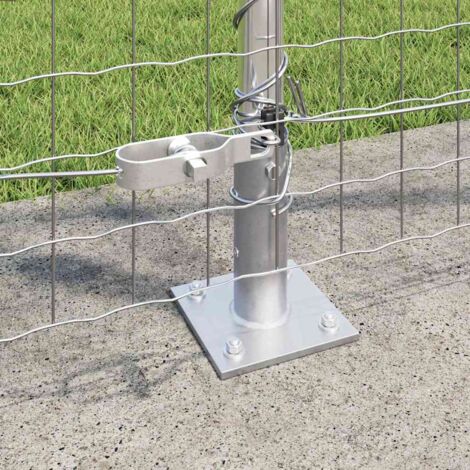 Postes de cerca 7 pcs Plateado Ø32mm 150 cm Acero galvanizado