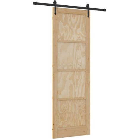 Puerta deslizante Manual ORKDAL Marrón 78 x 232 cm