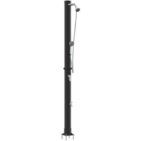 Ducha Solar Exterior Negro 217 cm PVC y aluminio