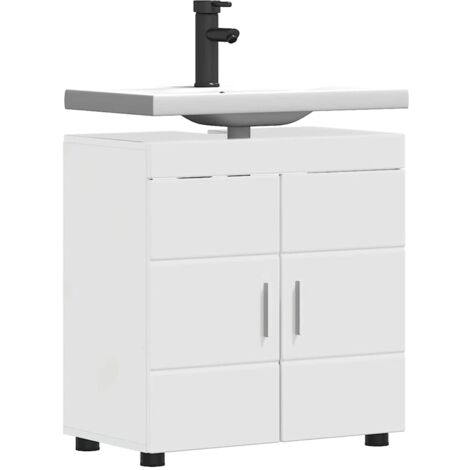 Armario para lavabo de baño TULUM brillante 60 x 34 x 63 cm