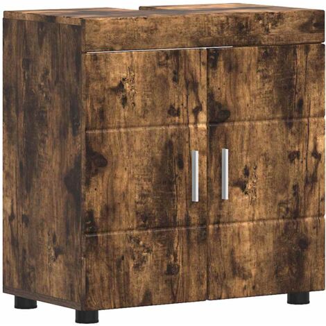 Armario para lavabo de baño TULUM Roble ahumado 60 x 34 x 63 cm