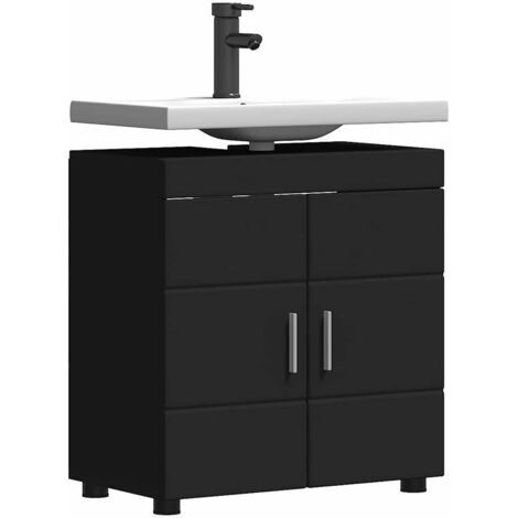 Armario para lavabo de baño TULUM Negro 60 x 34 x 63 cm