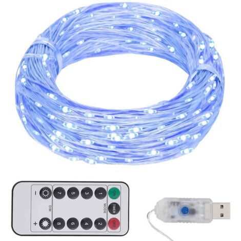 Tira de luces LEDs con 150 LEDs azul 15 m PVC