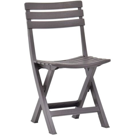 Sillas de jardín plegables 2 unidades plástico color moca