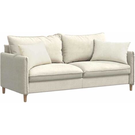 Cojines de sofá 2 pcs Crema 60 x 40 cm Tela de pana