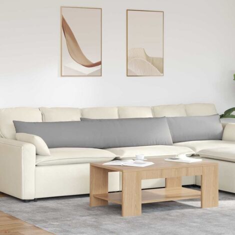 Cojines de sofá 2 pcs Gris Nube 200 x 40 cm tela
