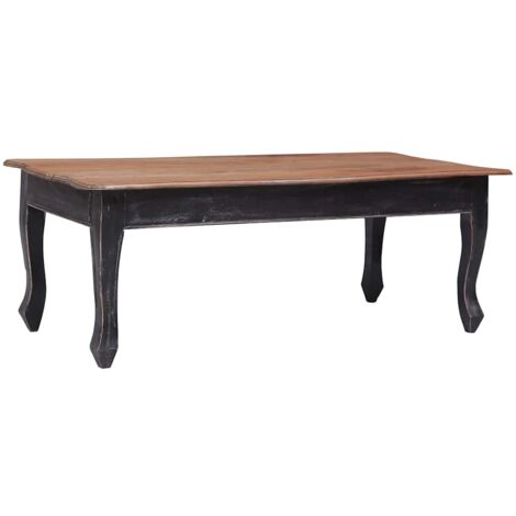 Mesa de centro de madera maciza de caoba negra 120x60x45 cm