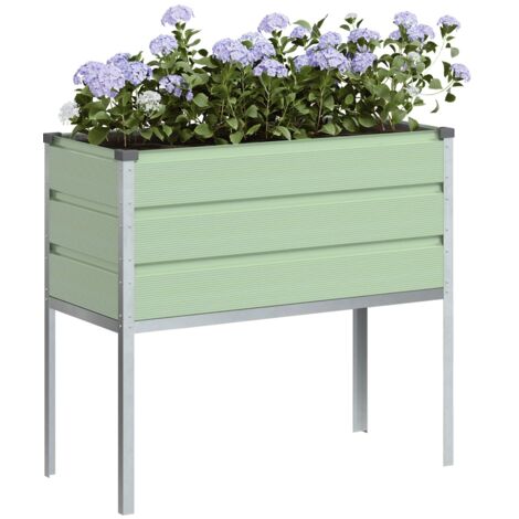 Jardinera Verde Pastel 100 x 45 x 90 cm Acero Galvanizado