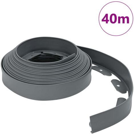 Borduras para césped Gris 4000 x 4 x 5 cm Plástico