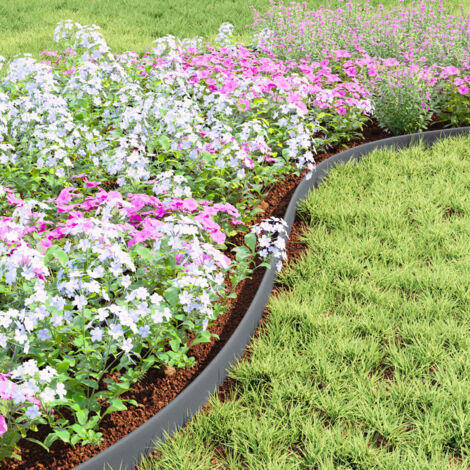 Borduras para césped Gris 4000 x 4 x 5 cm Plástico