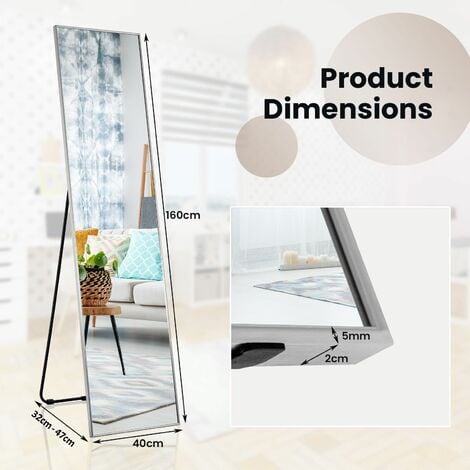 Full Length Mirror Full Body Floor Dressing Mirror Free Standing Or ...