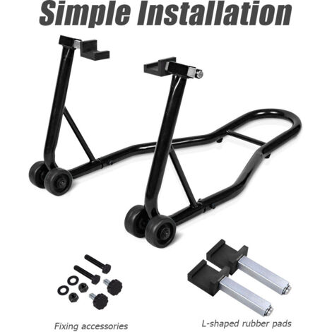 Portable Steel Motorcycle Stand Heavy-Duty Sport Bike Rear Wheel Lift Stand