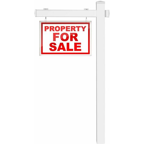 183 cm Real Estate Sign Post UPVC Realtor Yard Sign Post Garage Sale Signs