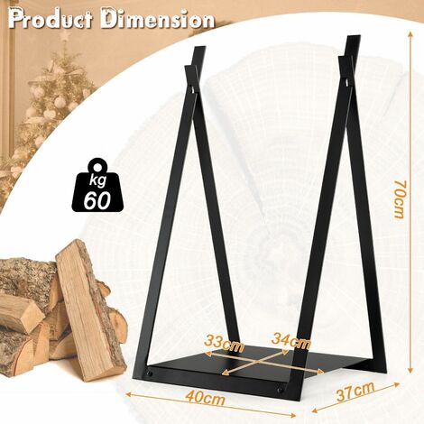 Firewood Log Rack Heavy Duty Firewood Holder with Stable Triangular ...