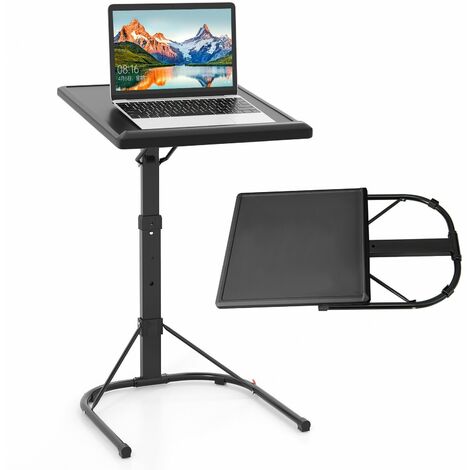 Foldable Height Adjustable Laptop Table C shaped Home Workstation Office Desk