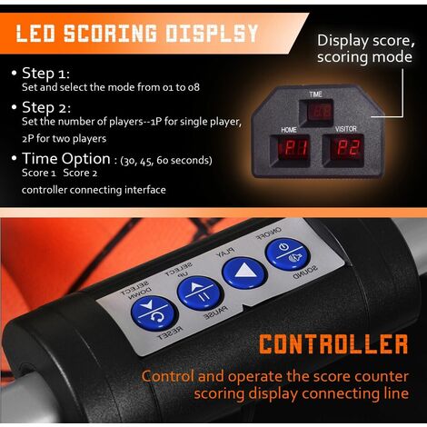 Electronic Basketball Arcade Game Foldable Basketball Game 2 Player ...