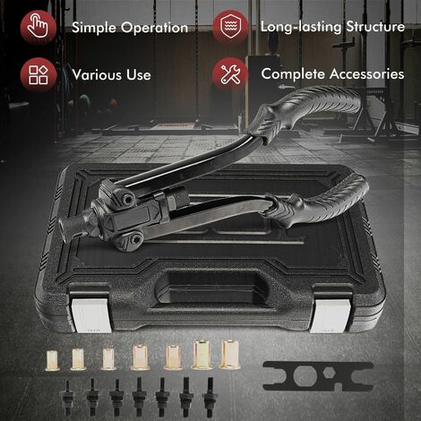 Hand Rivet Nut Tool Gun Heavy Duty Rivet Nut Setter Kit With 70 PCS ...