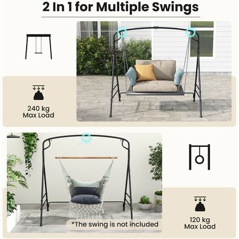 Metal porch swing frame store
