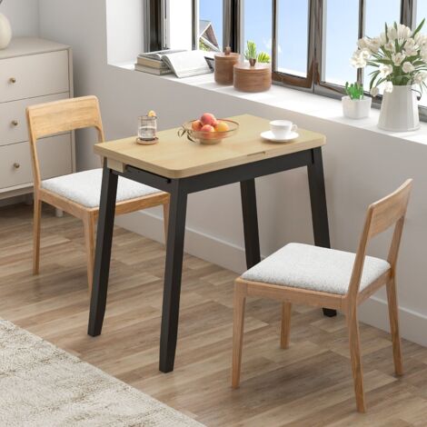 Extendable Dining Table Space-Saving Folding Kitchen Table w/Storage ...