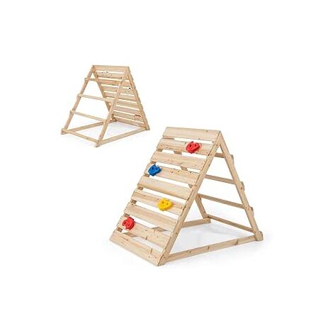 Wooden Climbing Toy with Colorful Climbing Rocks & Climbing Ladders