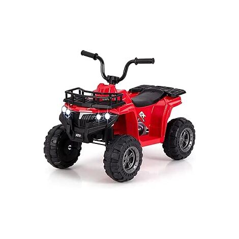 6V 4-Wheeler Quad Car with One-Button Start Kids Ride On Electric ATV