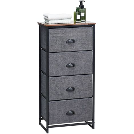 COSTWAY Chest of Drawers with 4 Drawers Home Metal Frame Storage ...