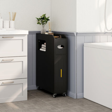 COSTWAY Small Bathroom Storage Cabinet 16cm Narrow Slim Bathroom ...