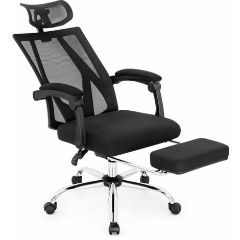 Ergonomic Executive Office Chair High Back Reclining Chair Retractable ...