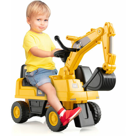 Kids Rid-On Digger Toddlers Excavator Construction Toy w/ Digging Bucket