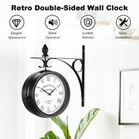 Outdoor Garden Paddington Station Classic Wall Clock Double Sided Clock ...