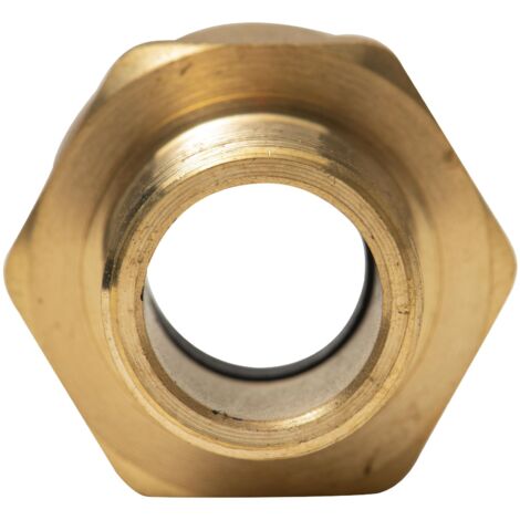 acople reductor de latón hembra - macho 1/2" x 3/8"