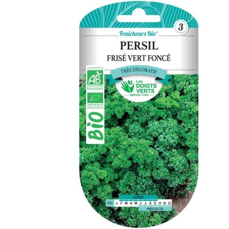 Semillas de perejil rizado verde oscuro BIO Los Dedos Verdes