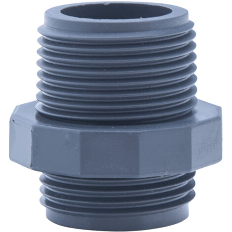 Conector recto de PVC macho/macho 1