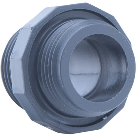 Conector recto de PVC macho/macho 1