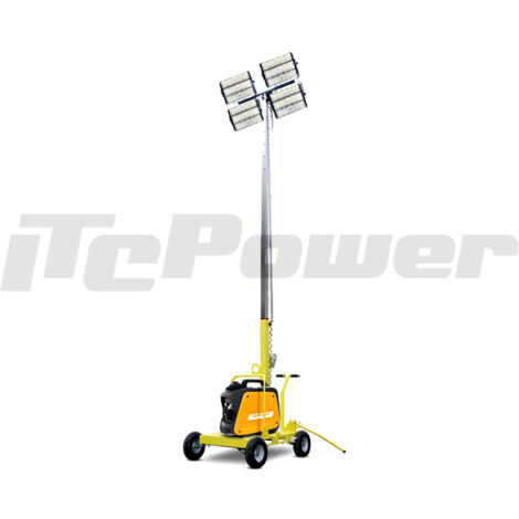 Mobiler LED-Lichtmast Umfeldbeleuchtung 1200 Watt 4.000m² Ausleuchtung