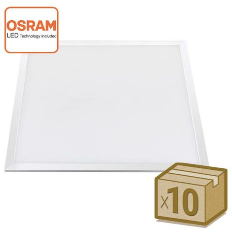 Pack 10 x Panel LED 48W-40W-36W-24W, 60x60cm, chip led Osram, Blanco frío